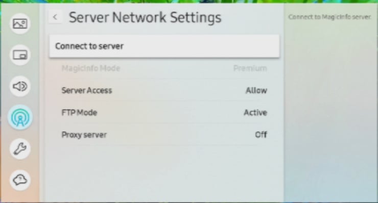 How to Connect a Device to the MagicINFO Server