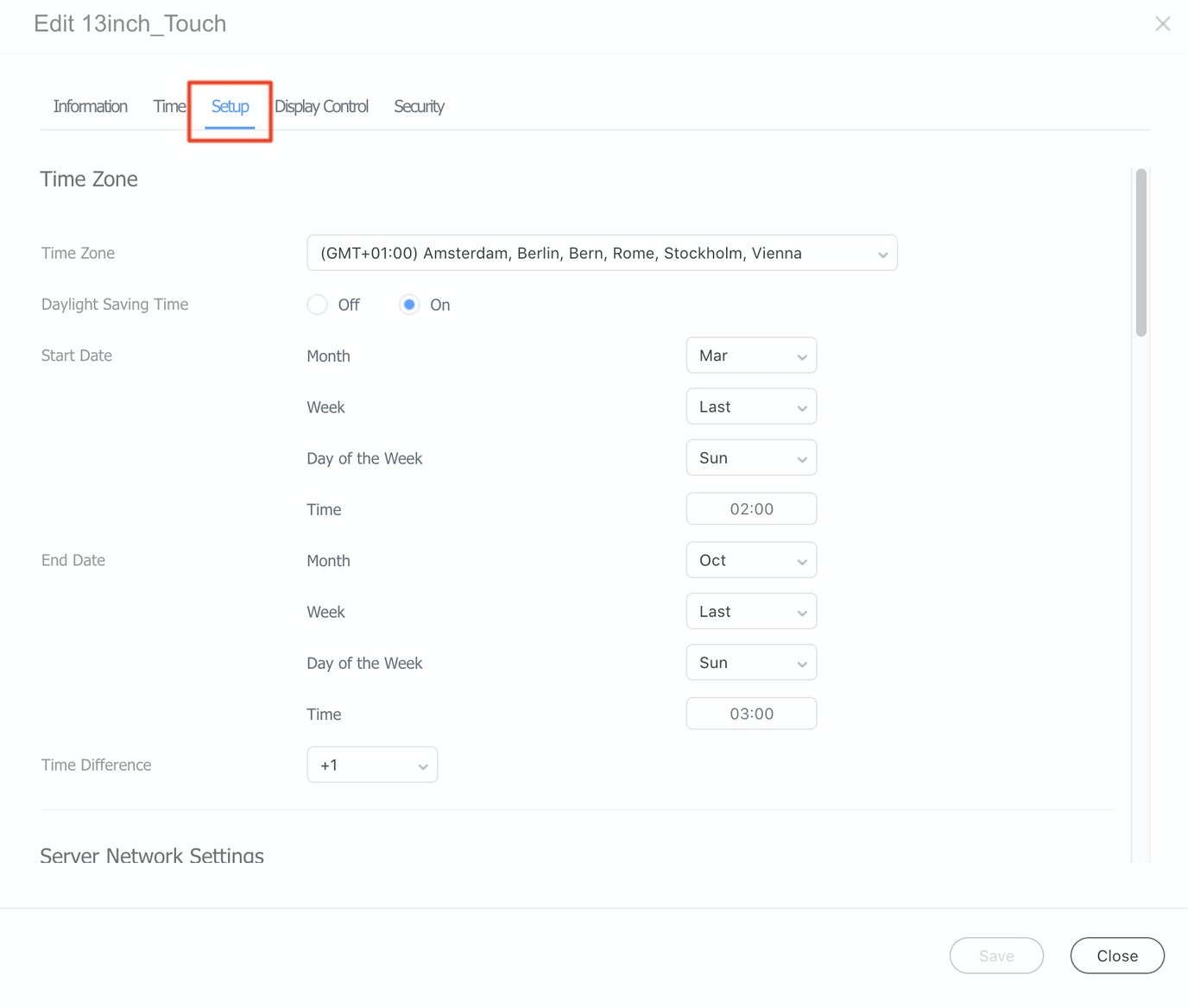 How to Adjust the Time Settings
