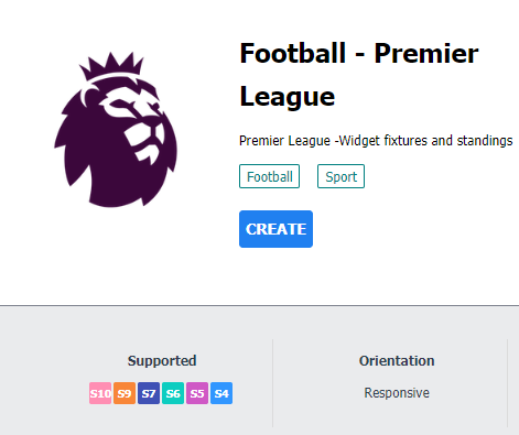 Football widget